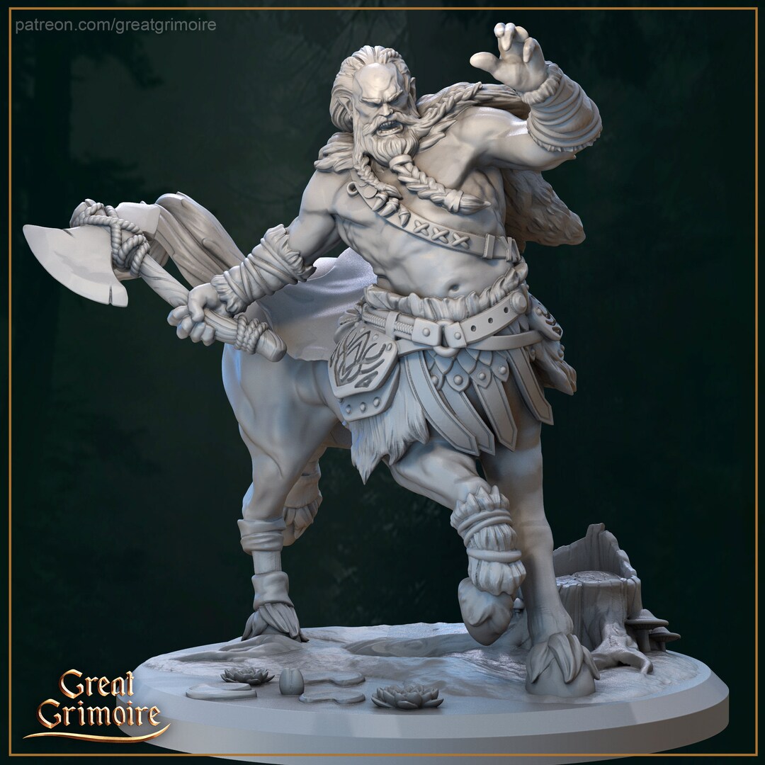 3D Printed Centaur Miniature - Dnd Tabletop Games - Etsy