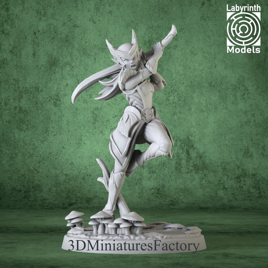 Elf Miniature Warrior 4 - Dnd Miniature for Tabletop Games - Premium ...