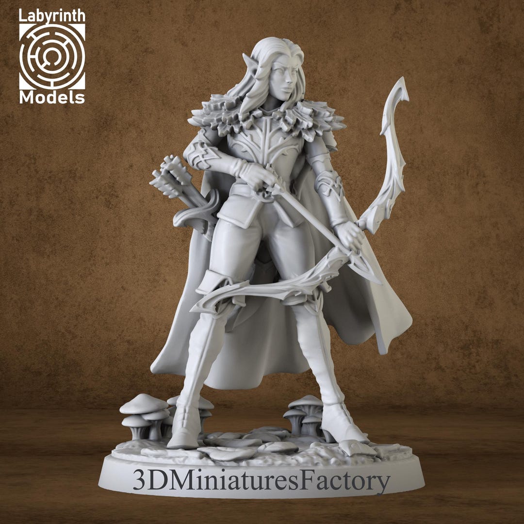 Miniature | Forest Elve Archer Ranger - Dnd Miniature for Tabletop ...