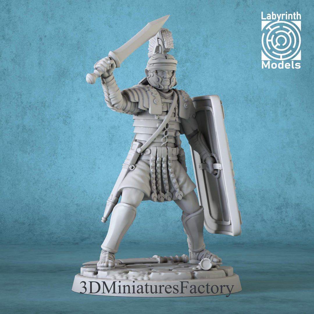 Dnd Miniature | Roman Legionary With Manica 4 - 3D Printed Figurine for ...