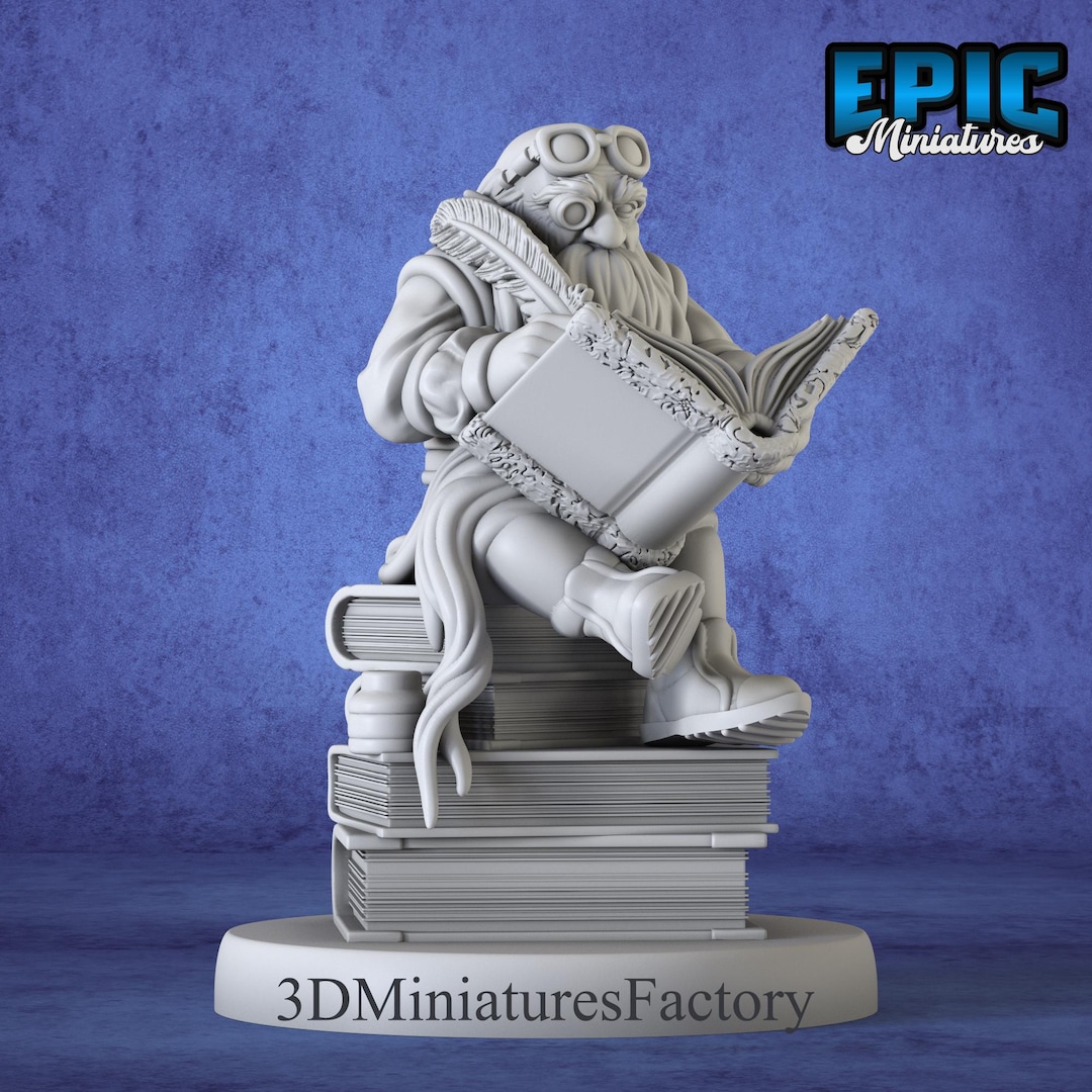 Miniature | Halfling Villager Librarian - Dnd Miniature for Tabletop ...