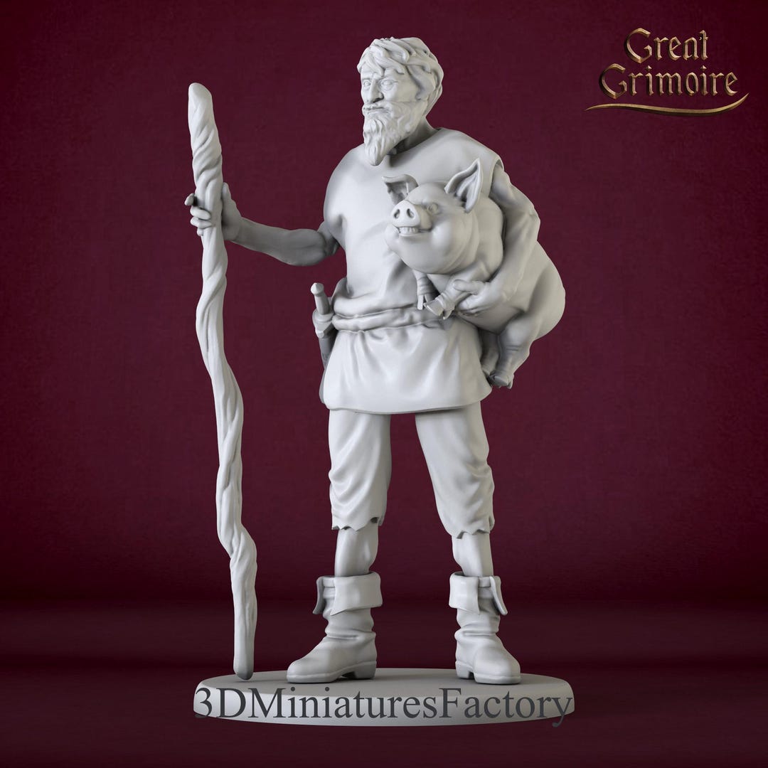Miniature | Villager Old Man Eadric - Dnd Miniature for Tabletop Games ...