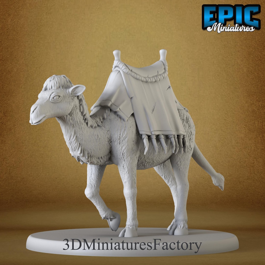 Camel Mount Miniature - 3D Printed Resin Figure for Dnd and Tabletop ...