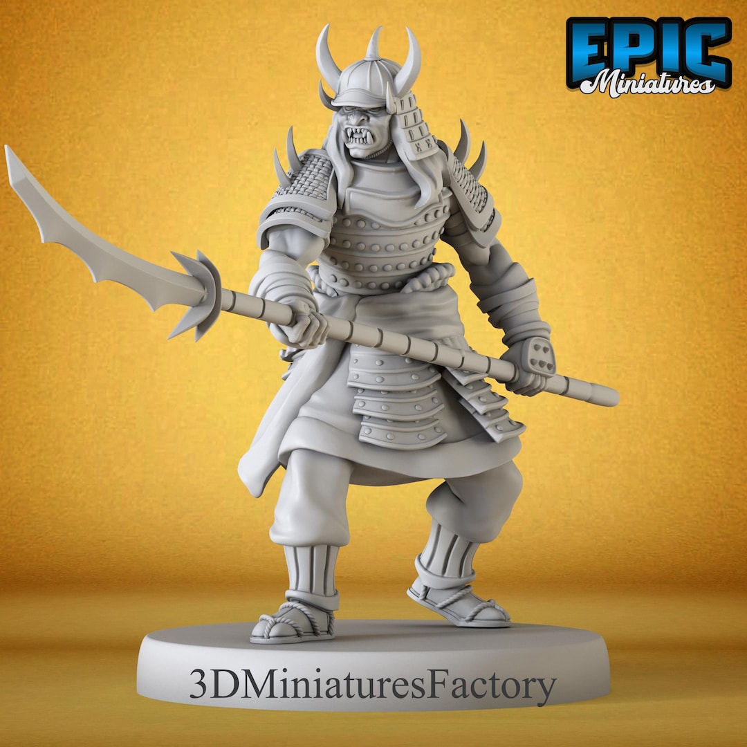 Miniature | Oni Samurai Spear - Player Dnd Miniature for Tabletop Games ...