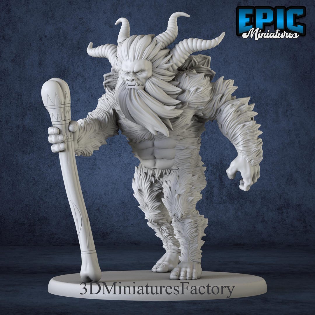 3D Printed Old Yeti Miniature: Resin RPG Figure for Dnd - Etsy