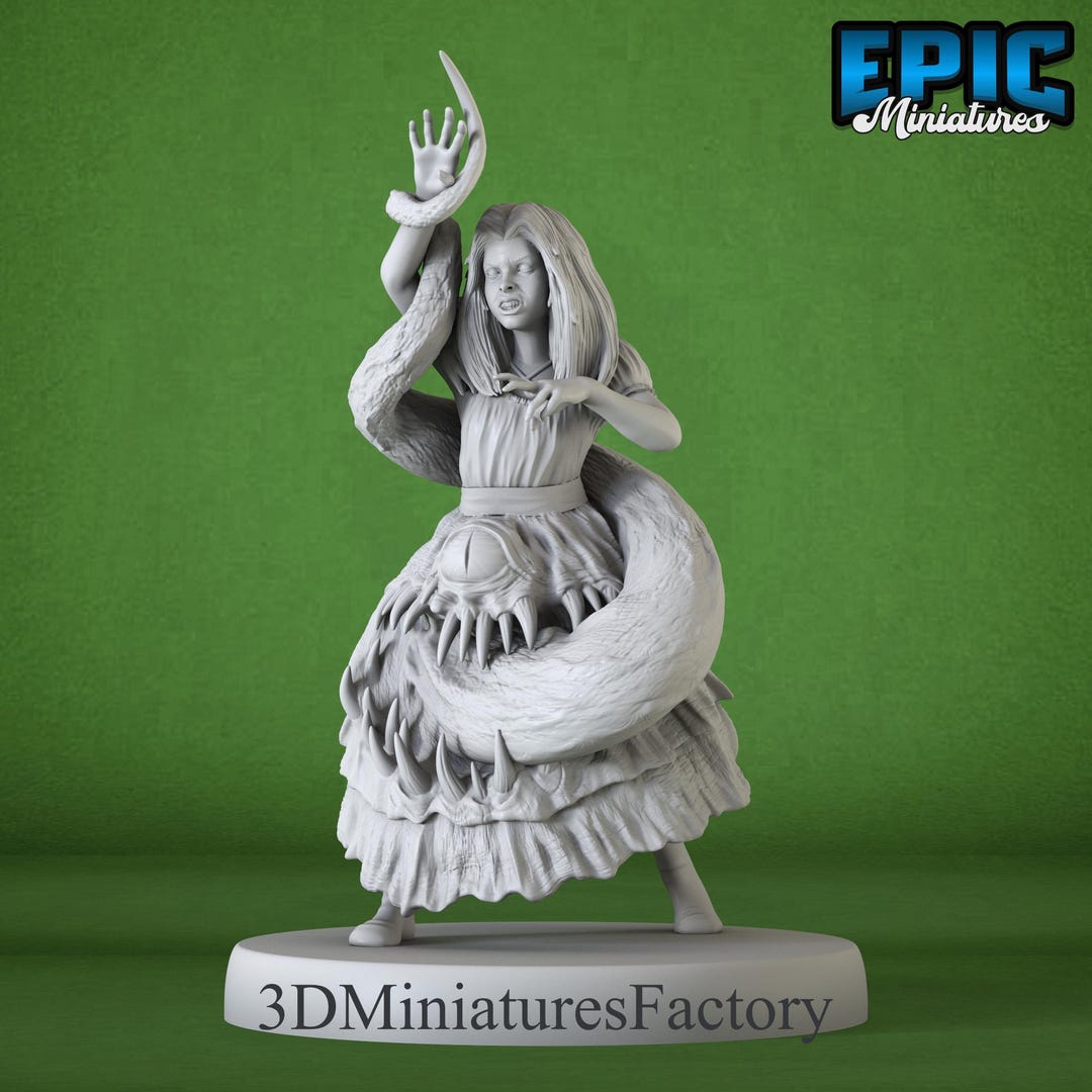 Miniature | Mimic Girl Attack - Dnd Miniature for Tabletop Games ...