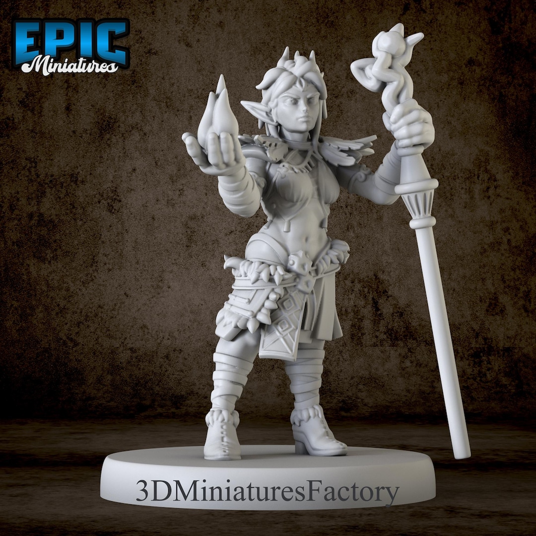 Miniature Elf Druid Dnd Miniature for Tabletop Games Premium Dnd ...