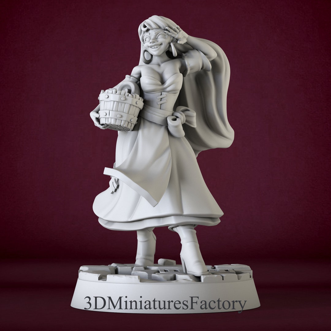 Miniature Villager From City Girl Dnd Miniature for Tabletop Games ...