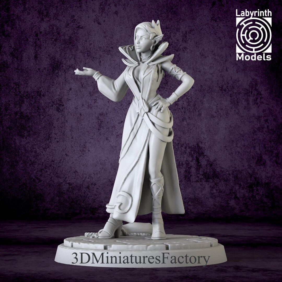 Elf Miniature Citizen From 28mm to 72mm - Dnd Miniature for Tabletop ...