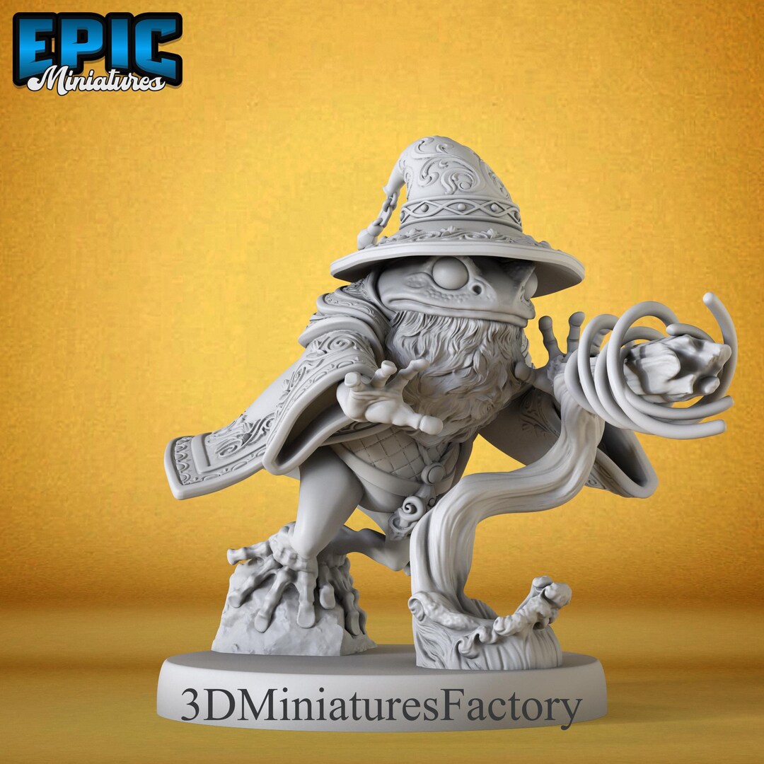 Frog Wizard Spell - Dnd Miniature for Tabletop Games - Etsy