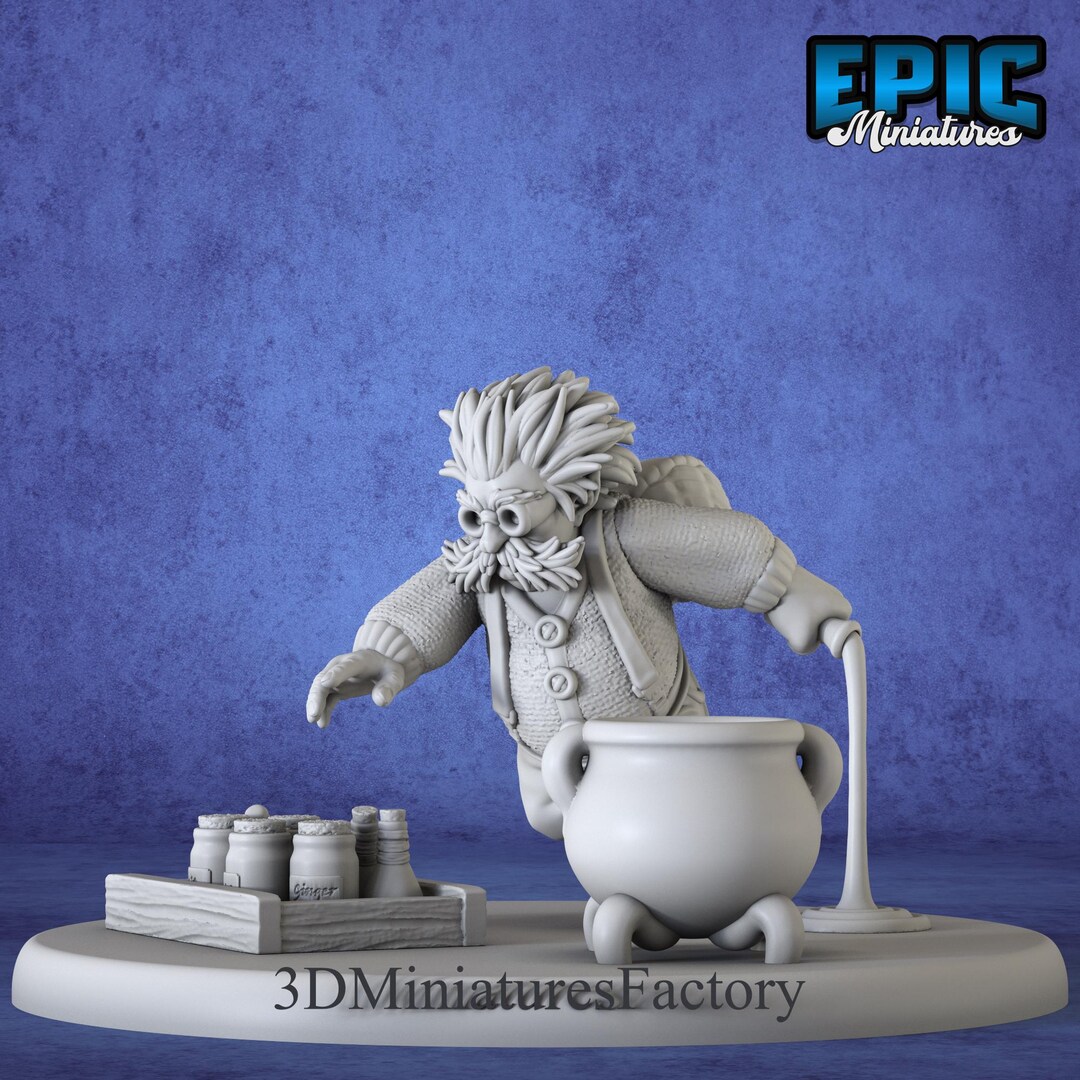 Miniature | Halfling Villager Alchemist - Dnd Miniature for Tabletop ...