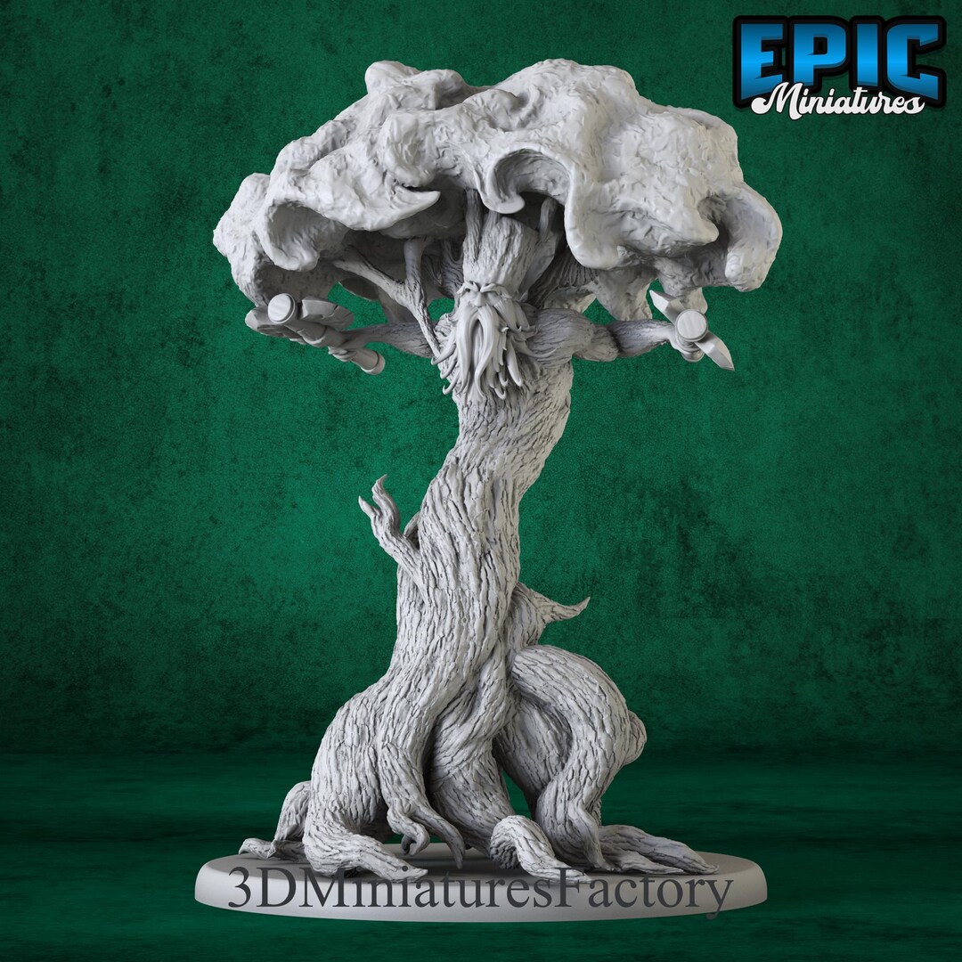 Tree Dryad Guru Axe Dnd Miniature | Treant With Axe | Forest Guardian ...