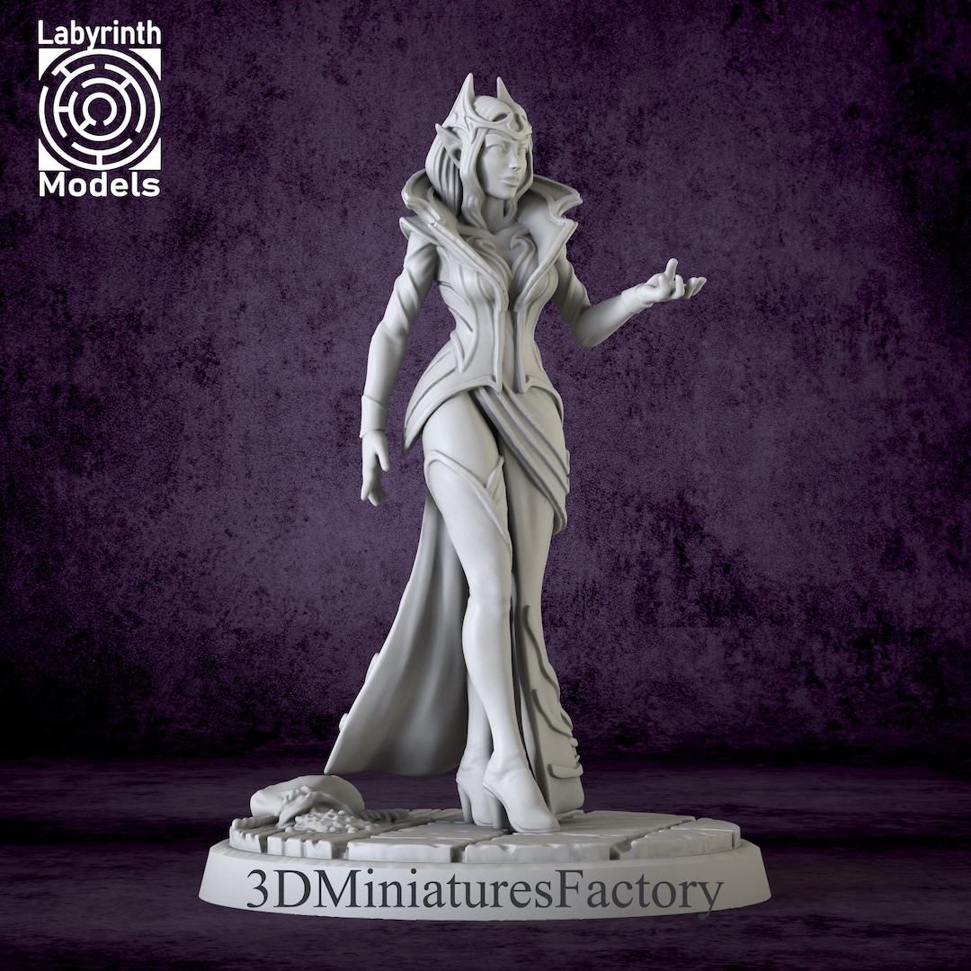 Miniature | Elf Female - Role Playing Miniatures - Dnd Miniature for ...