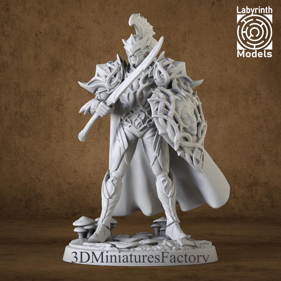 Miniature | Forest Thorn Shield Knight 2 - Dnd Miniature for Tabletop ...