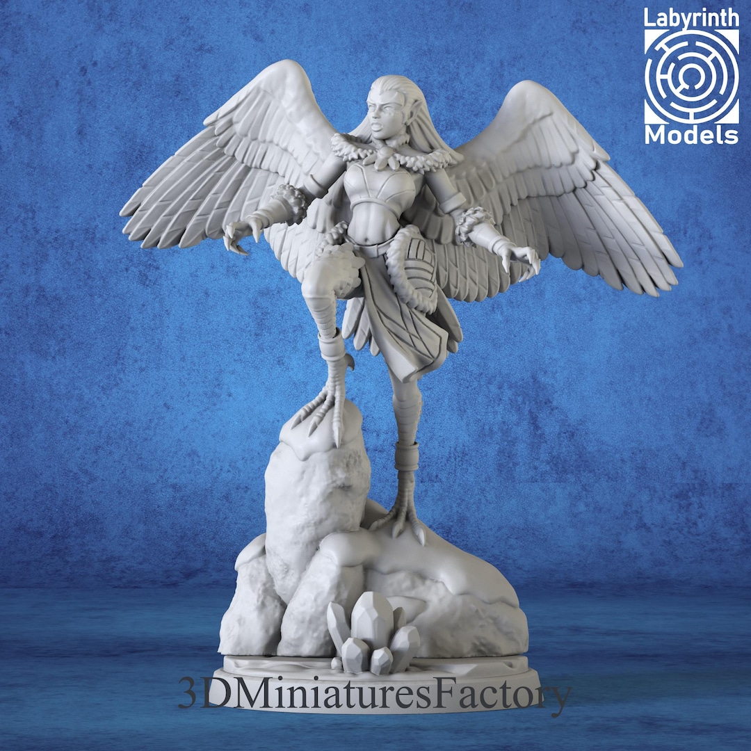 Miniature | Snow Harpy 1 - Dnd Miniature for Tabletop Games - Premium ...