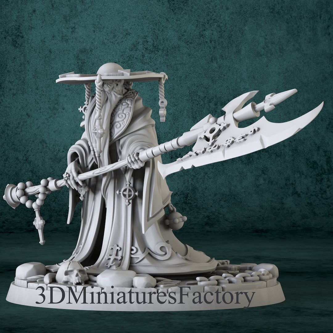 Miniature Father Dirion, the Undead Slayer Dnd Miniature for Tabletop ...