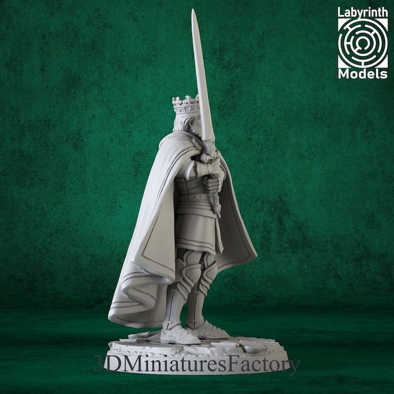 Miniature | King Arthurt - Dnd Miniature for Tabletop Games - Premium ...