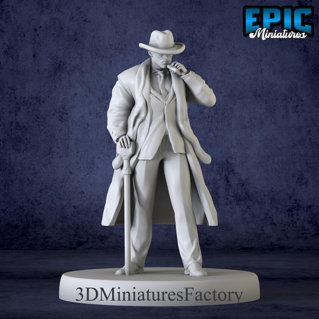 Miniature Detective Jack Zeal - Dnd Miniature for Tabletop Games - Etsy