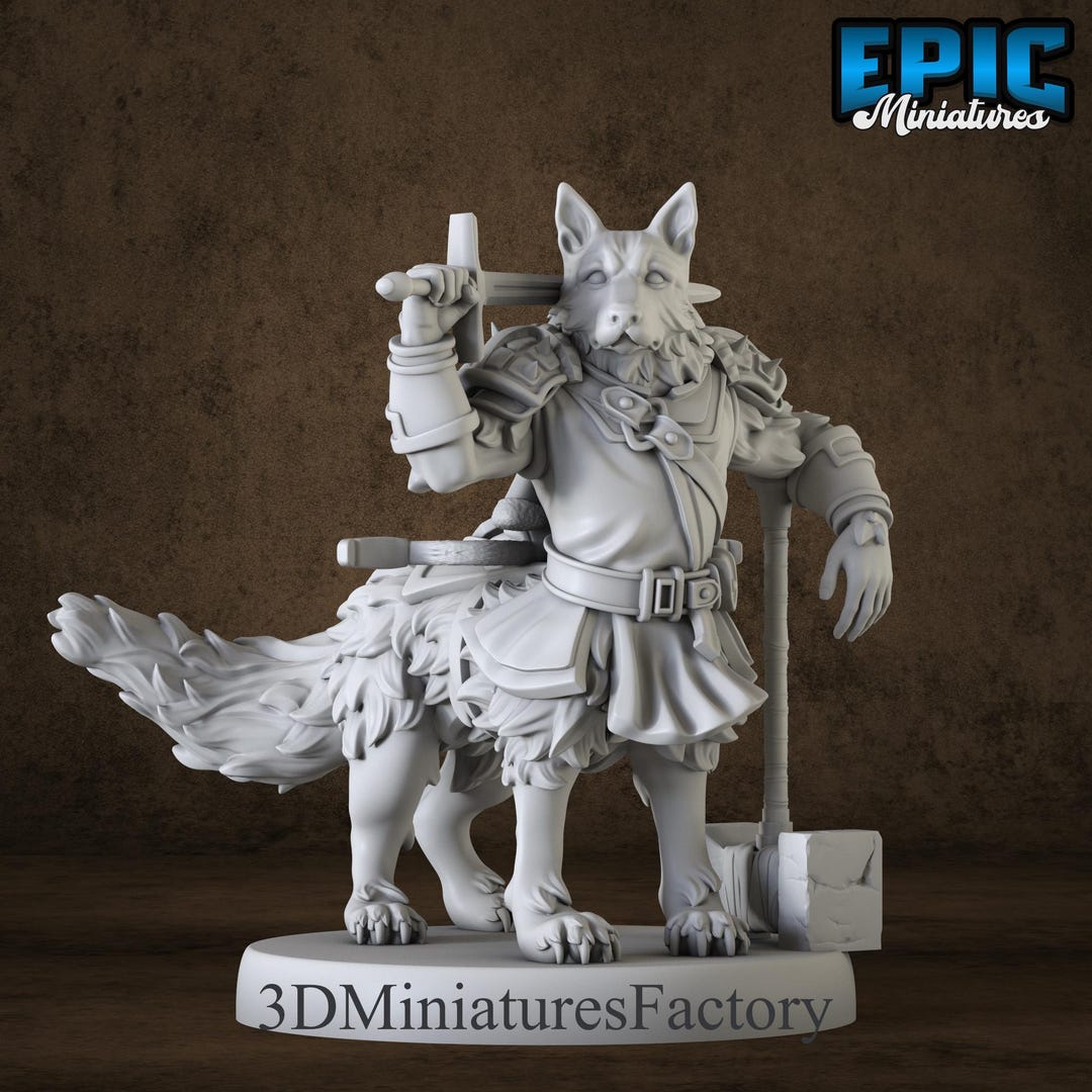 Dog Centaur Miniature - 3D Printed Resin Figure for Dnd and Tabletop ...