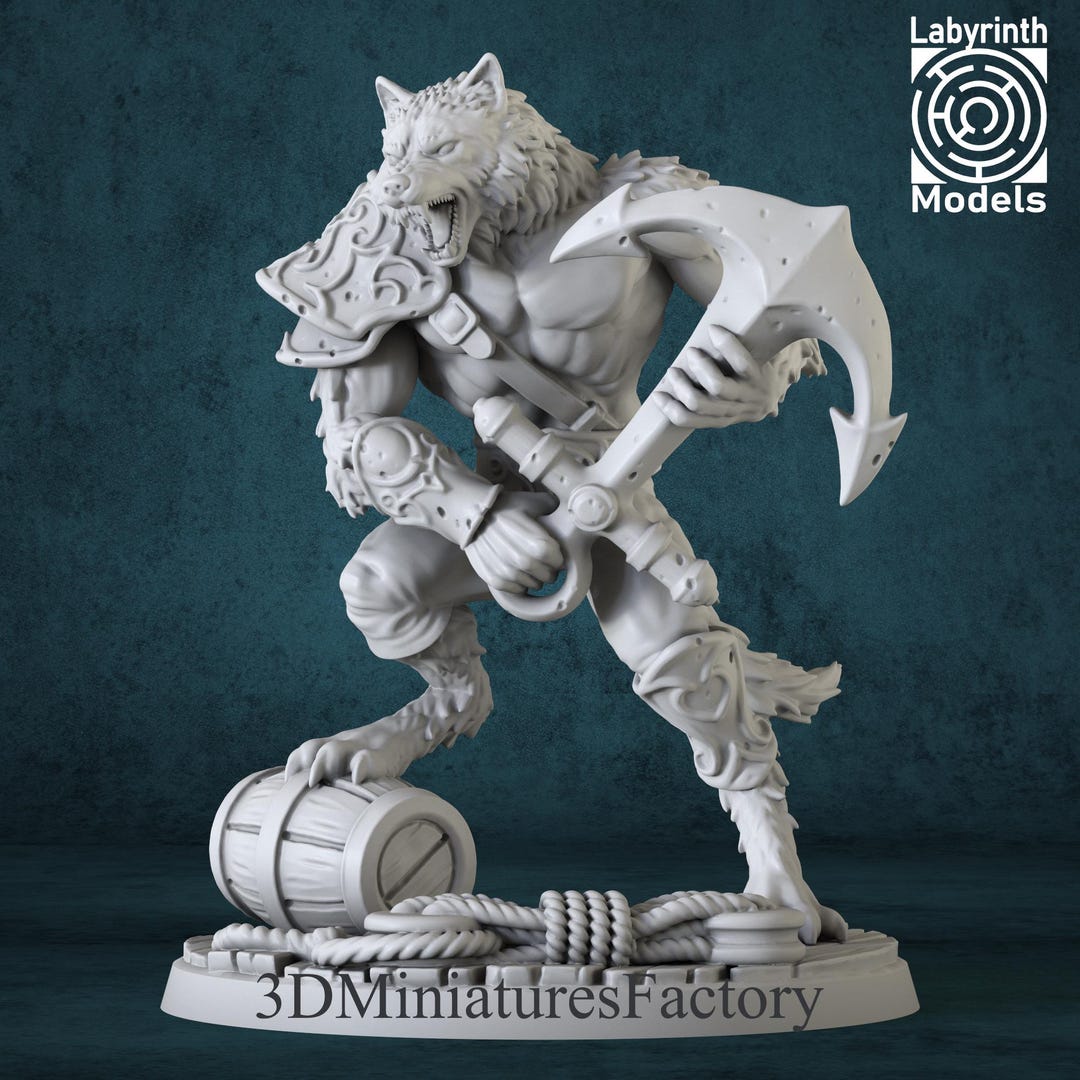 Miniature | Pirate Werewolf 3 - Dnd Miniature for Tabletop Games ...