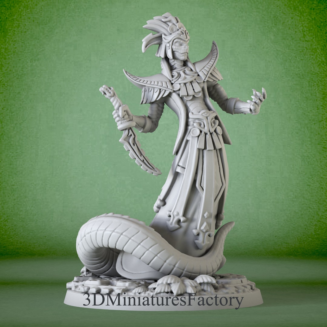 Miniature Naga Priest Dnd Miniature for Tabletop Games Premium Dnd ...