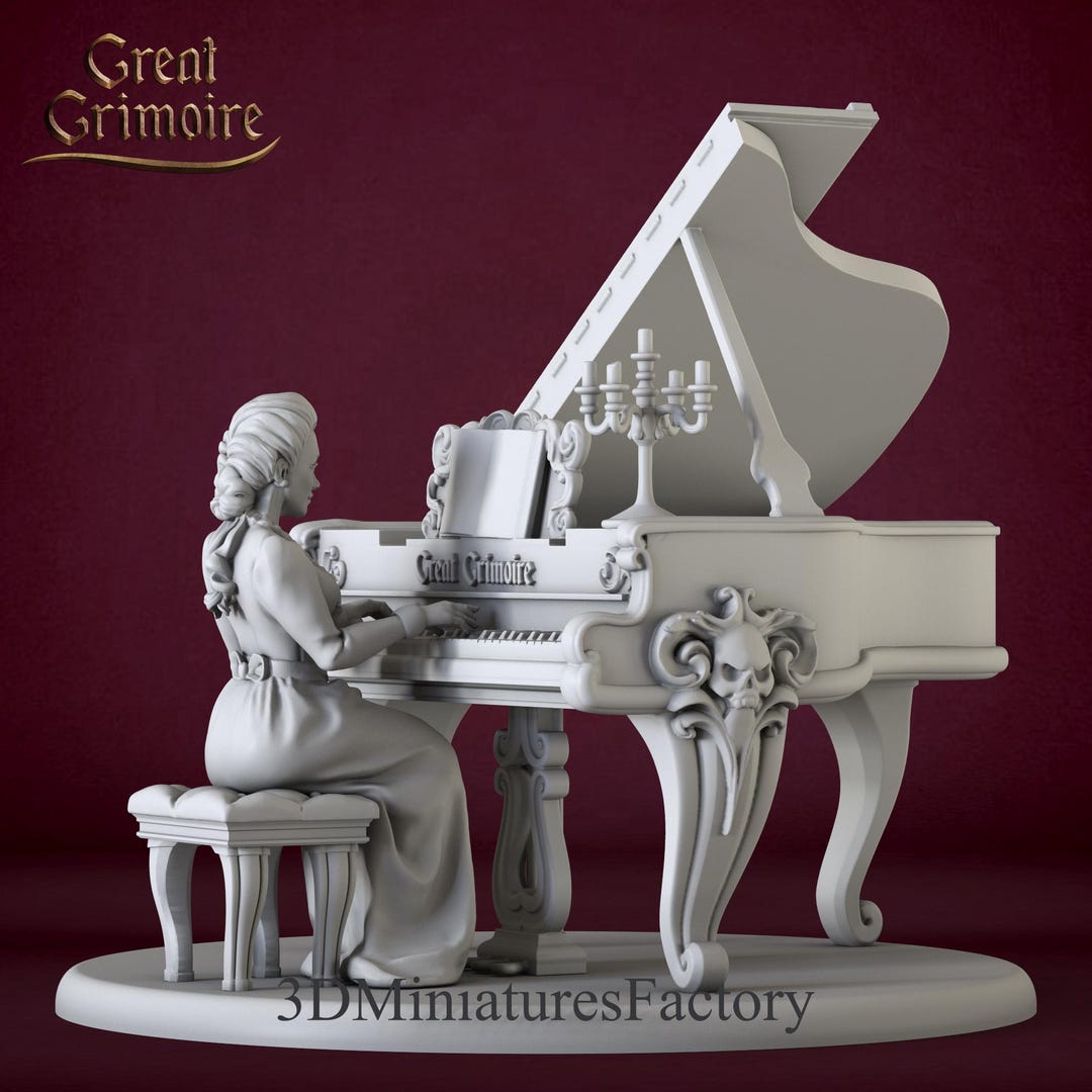 Miniature | Beatrice De Clare at the Piano - Dnd Miniature for Tabletop ...