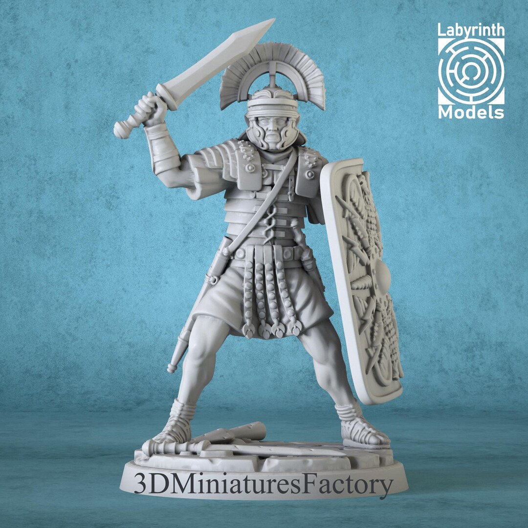 Dnd Miniature | Roman Legionary Pose 4 - 3D Printed Figurine for ...