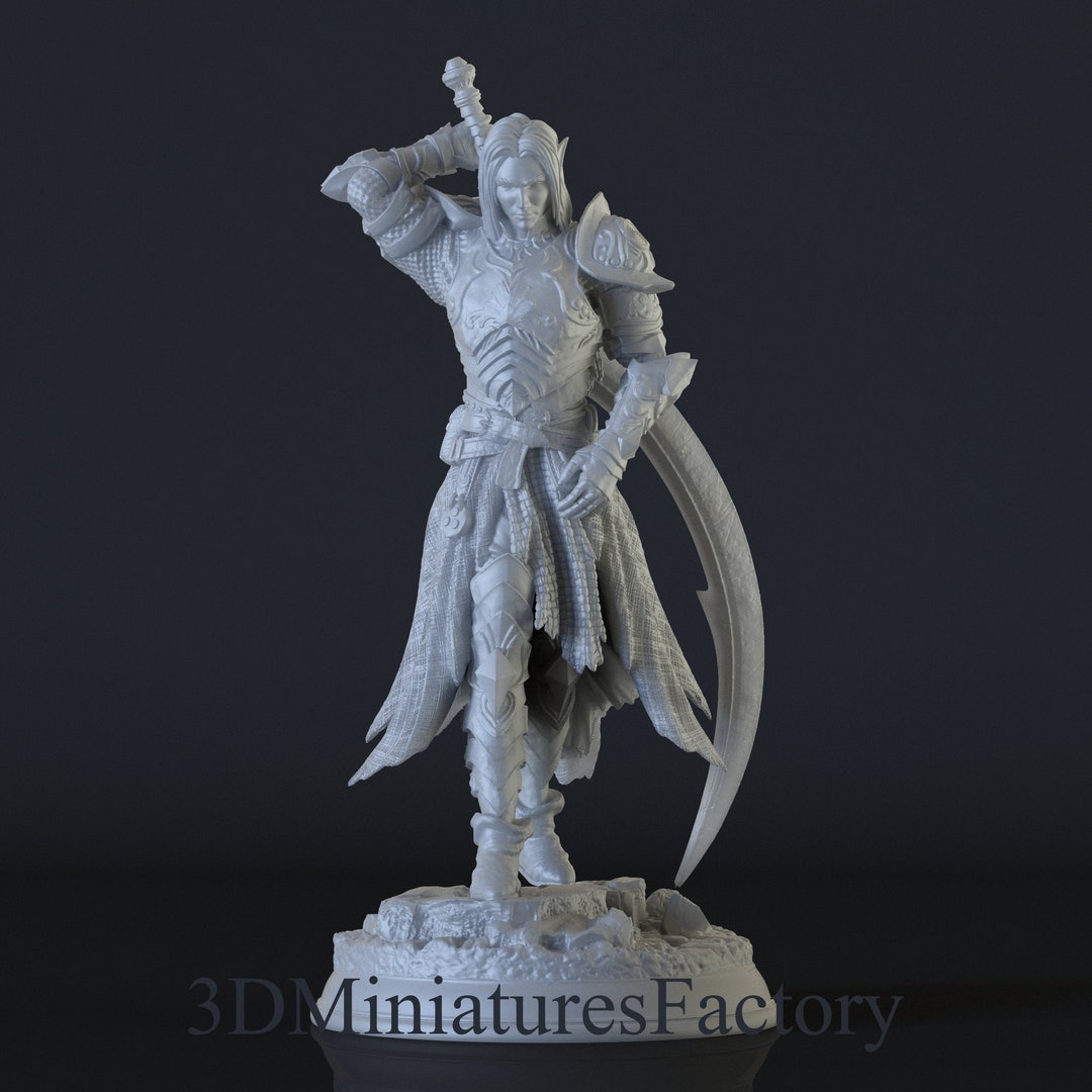 Elf Moon Paladin Role Playing Miniatures Dnd Miniature for Tabletop ...