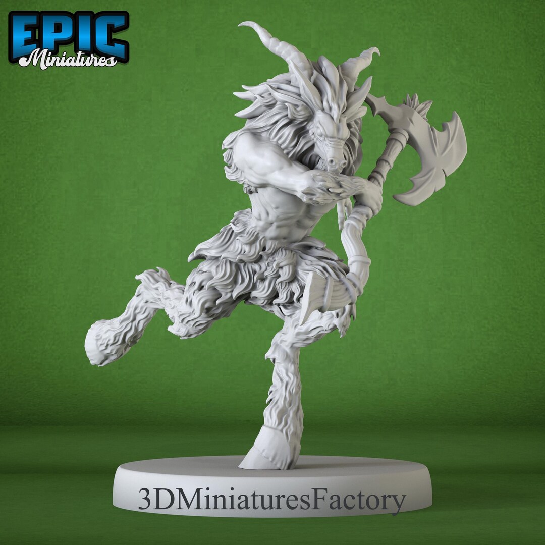 Miniature | Satyr Attacking - Player Dnd Miniature for Tabletop Games ...