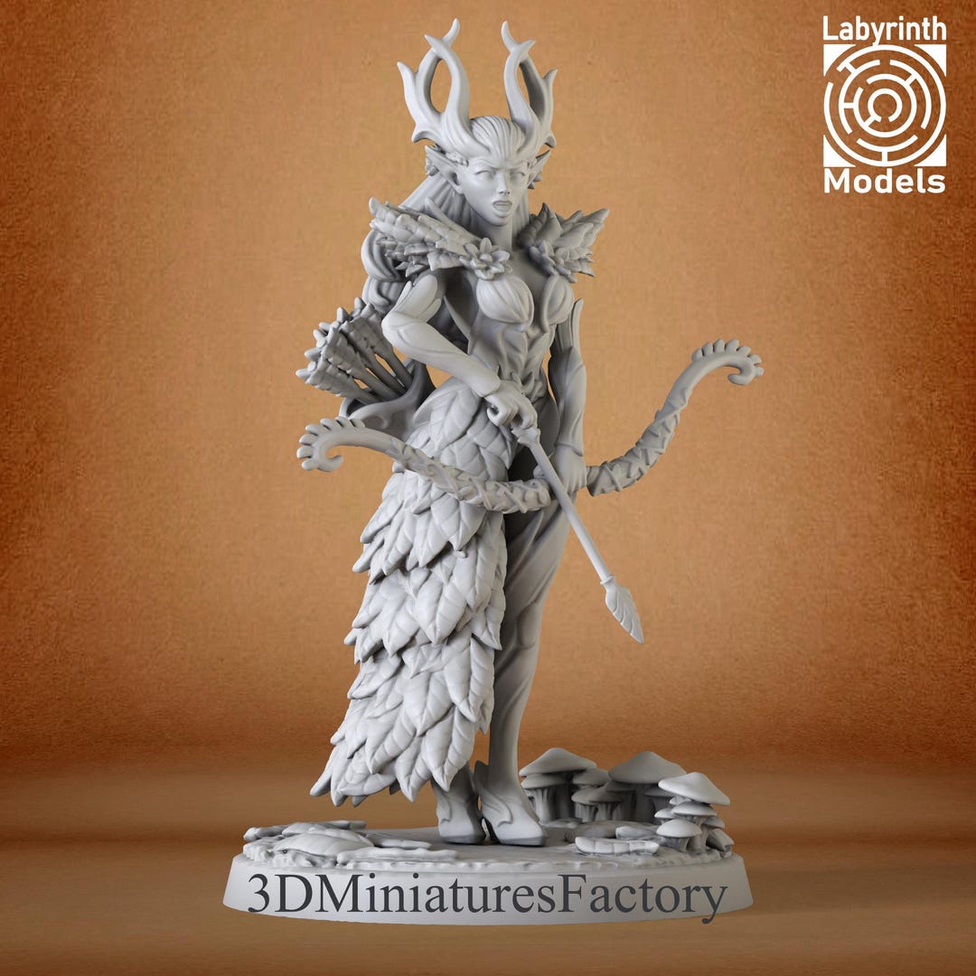 Miniature | Forest Dryad Archer 3 - Dnd Miniature for Tabletop Games ...