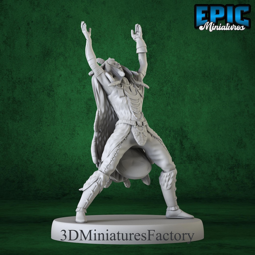 Raven Shaman Pray Miniature - 3D Printed Resin Figure for Dnd and ...