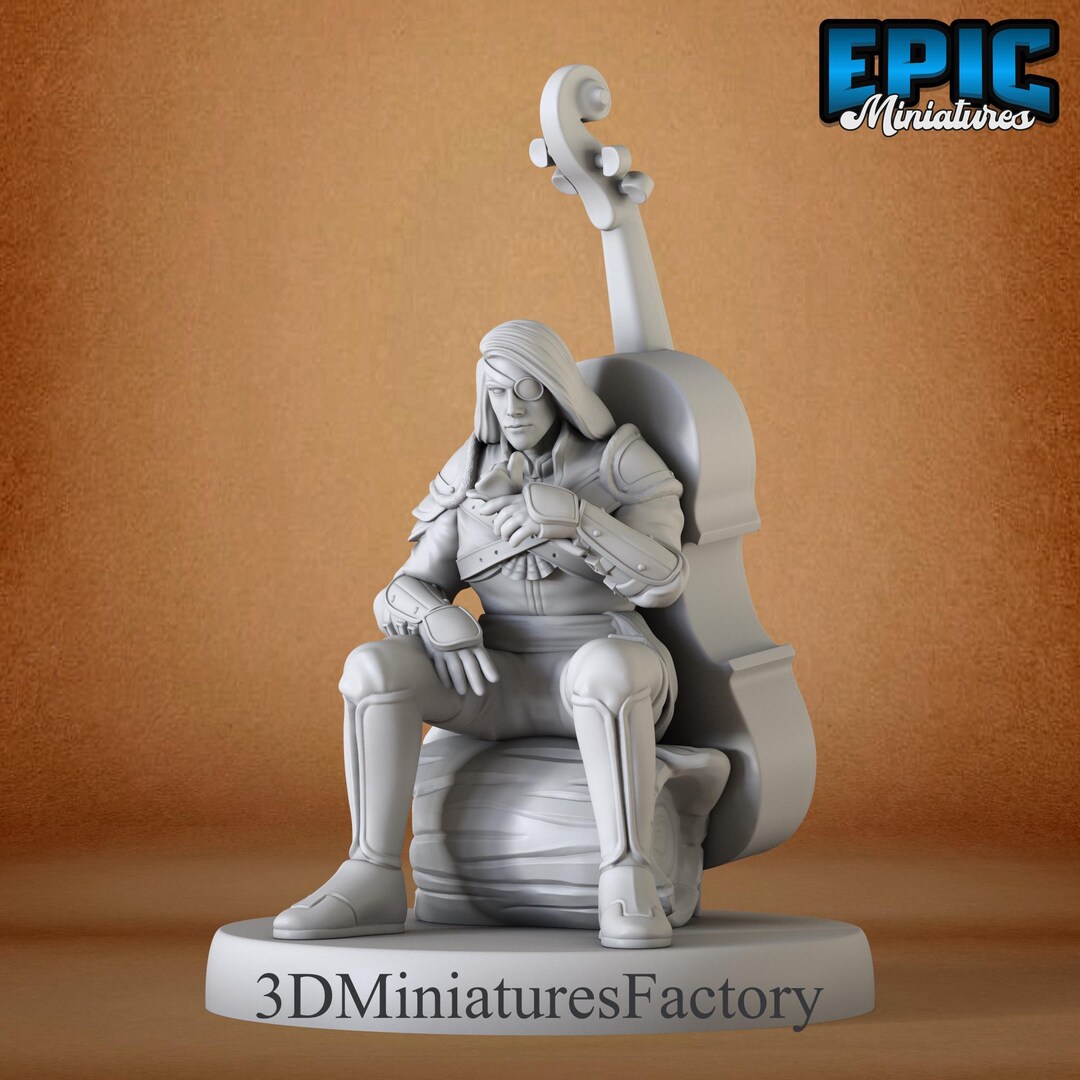 Miniature Vagabond Bard Sitting - Dnd Miniature for Tabletop Games - Etsy