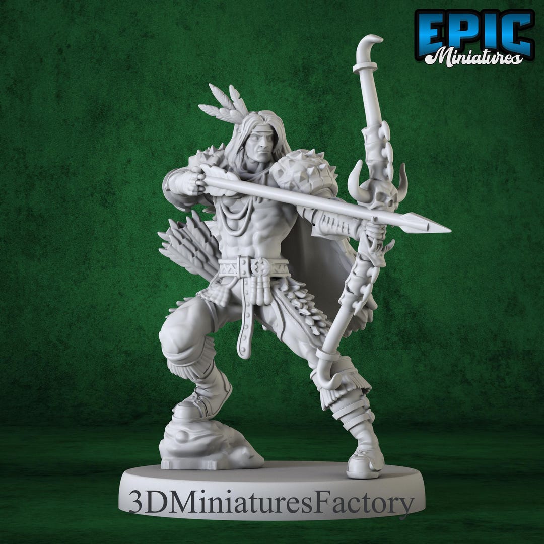 Native Adventurer Miniature - 3D Printed Resin Figure for Dnd and ...