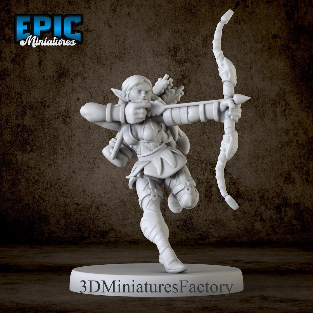 Elf Ranger Miniature - Player Dnd Miniature for Tabletop Games ...
