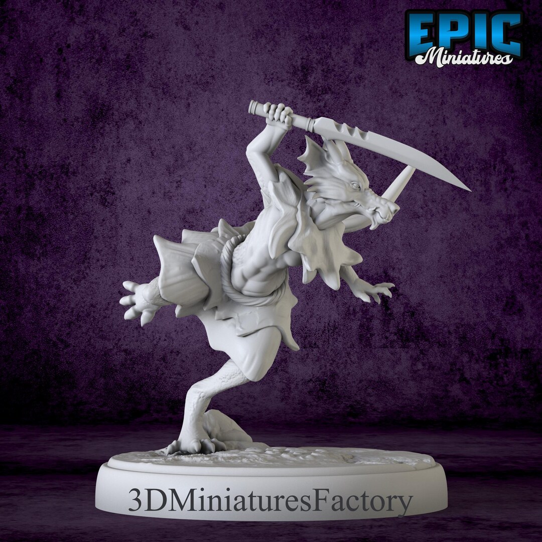 3D Printed Winter Kobold Warrior Miniature: Dnd Tabletop RPG Figure (28 ...