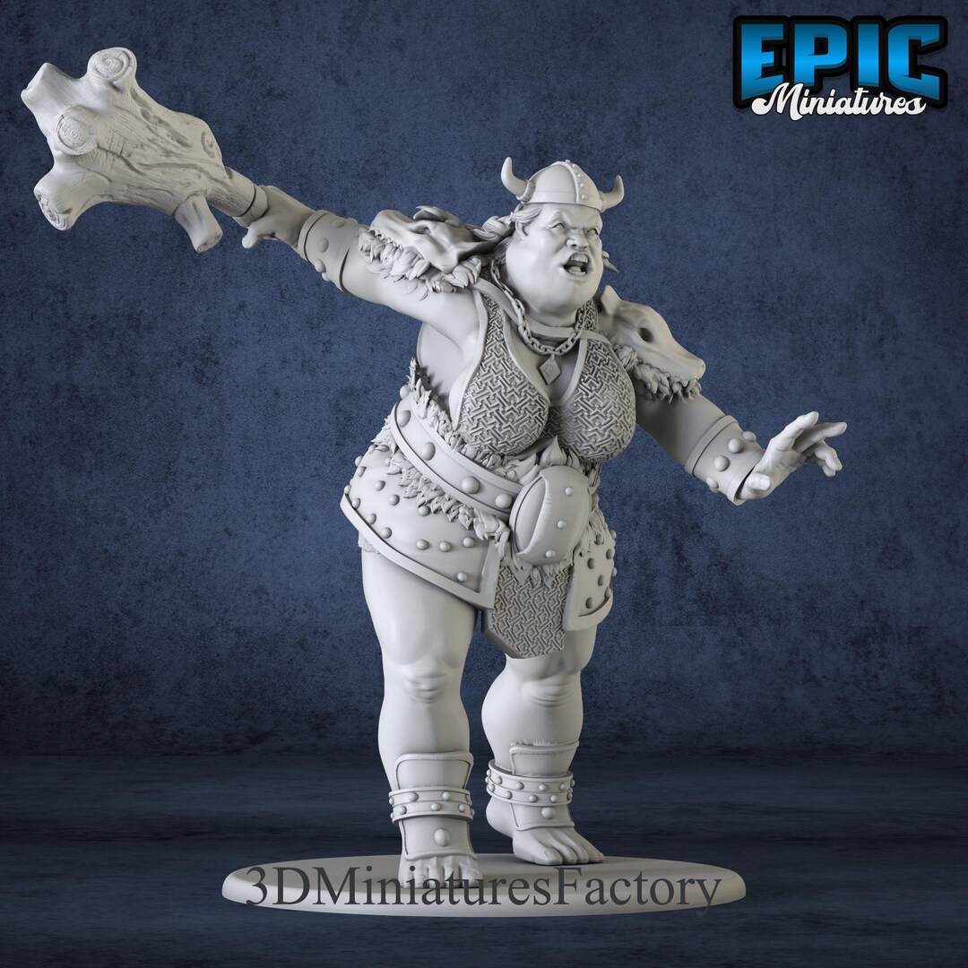 Miniature Hill Giantess Attack Dnd Miniature for Tabletop Games Premium ...