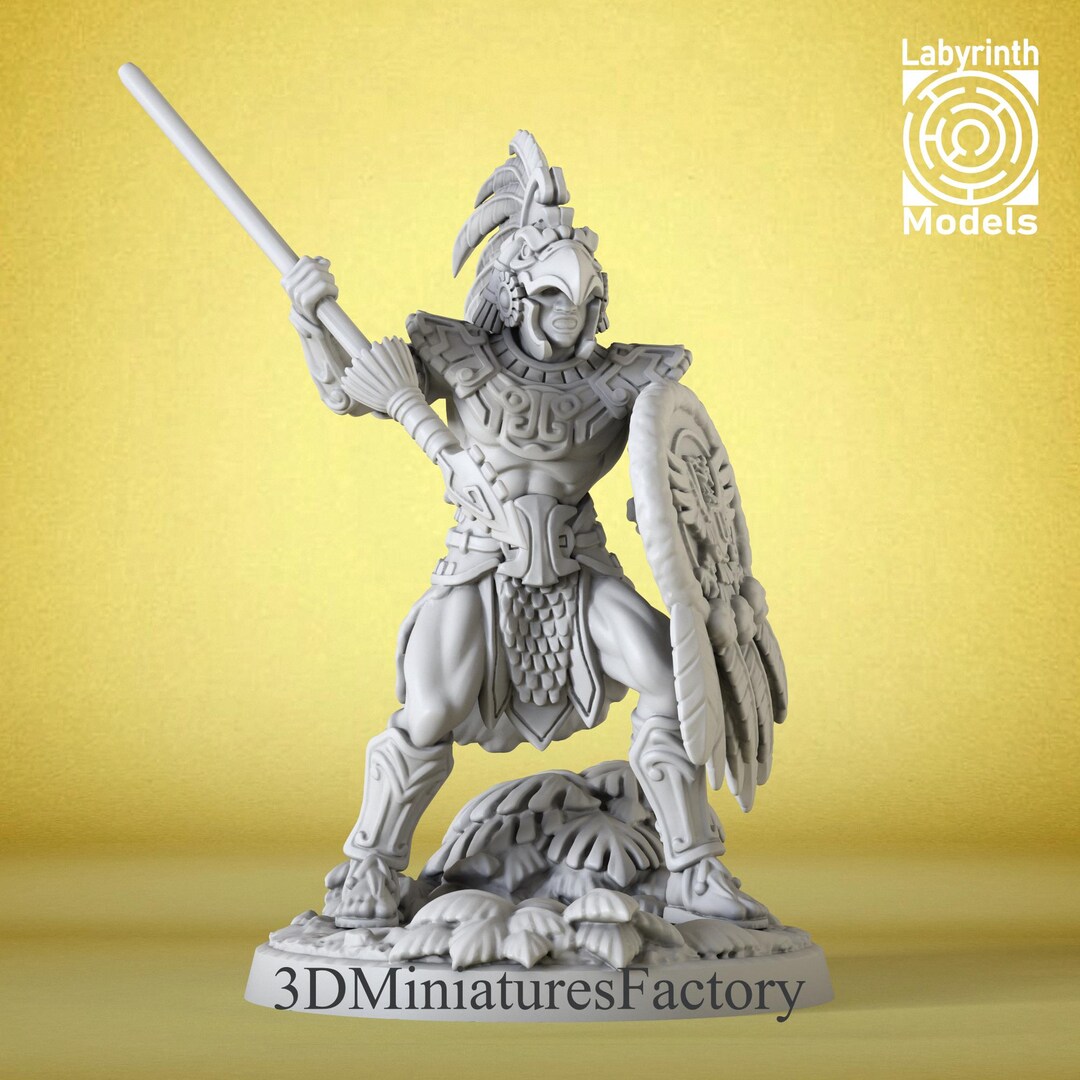Miniature | Eagle Warrior 3 - Aztlan Dynasty- Dnd Miniature for ...