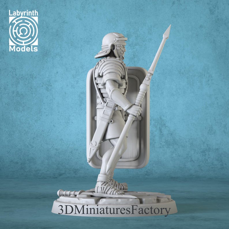 3D Printed Roman Legionary Miniature: Dnd Tabletop RPG Model - Etsy