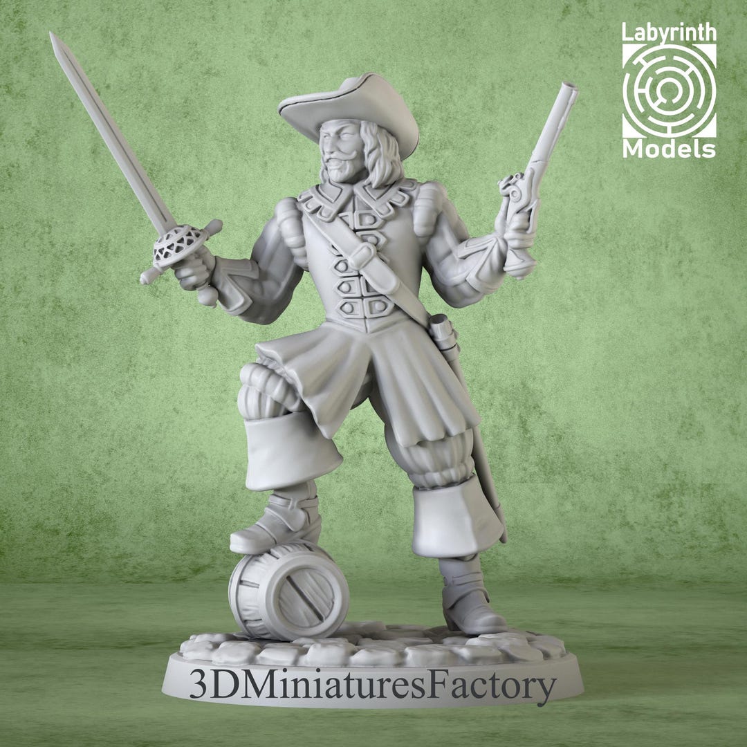 Miniature | Musketeer Athos - Dnd Miniature for Tabletop Games ...