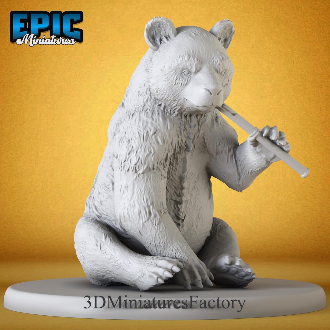Miniature | Panda Bear Eating - Dnd Miniature for Tabletop Games ...
