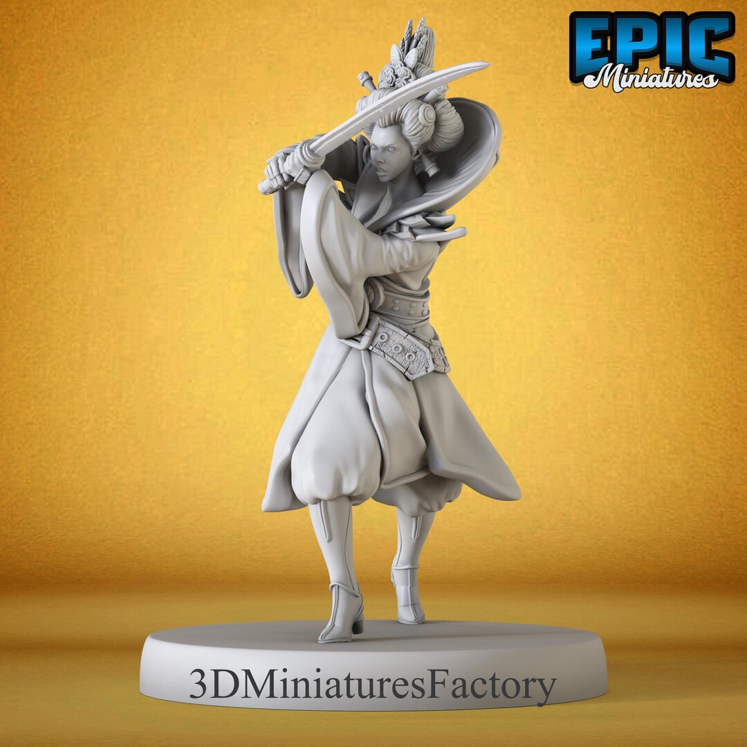 Miniature | Warrior Empress Sword Female Command - Player Dnd Miniature ...