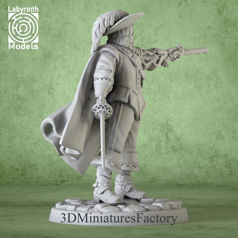 Miniature | Musketeer Rochefort - Dnd Miniature for Tabletop Games ...