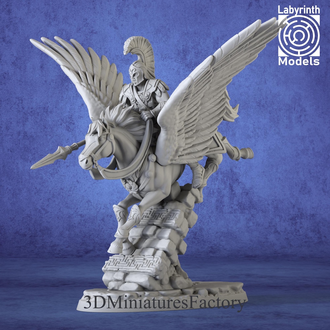 Pegasus Miniature: 3D Printed Resin Figure for D&D Tabletop Games - Etsy