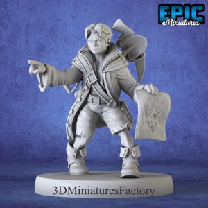 Young Halfling Explorer Dnd Miniature | Treasure Hunter With Map | 3D ...