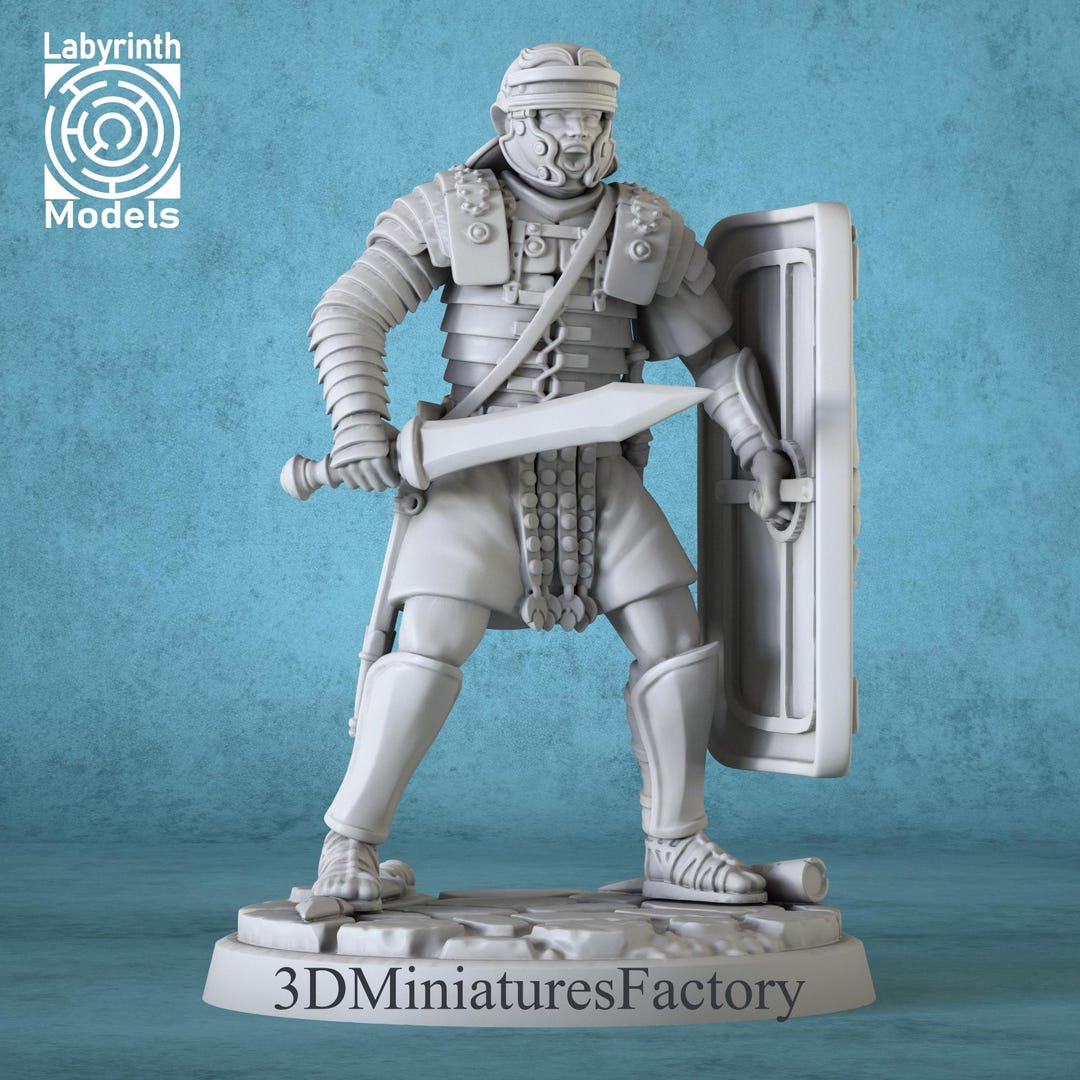 Miniature | Roman Legionary With Manica 3 - Dnd Miniature for Tabletop ...