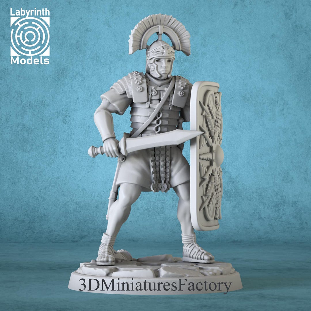 Dnd Miniature | Roman Legionary Pose 3 - 3D Printed Figurine for ...