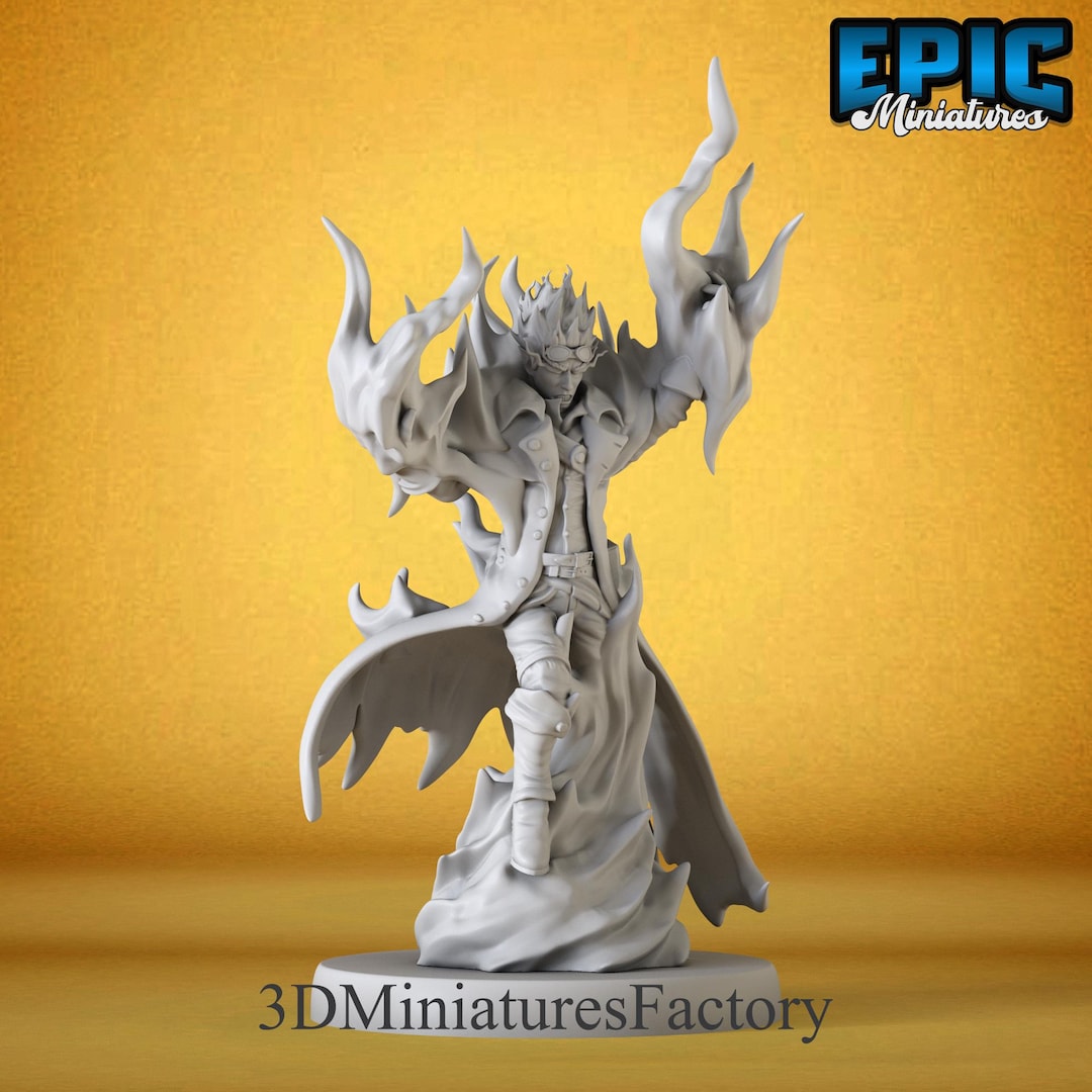 Fire Genasi Miniature | 3D Printed Dnd Adventurer Inferno - Etsy