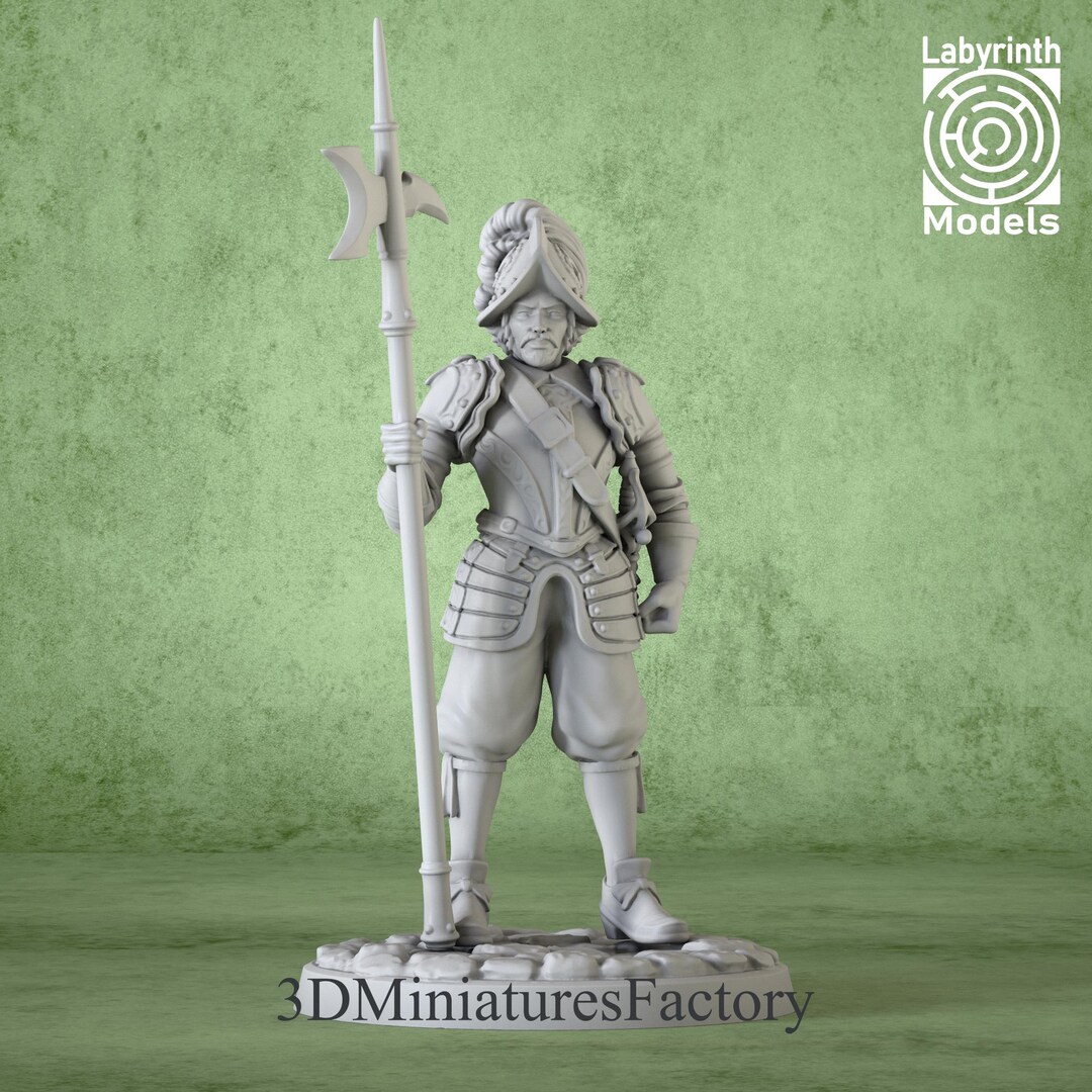 Miniature | Palace Guard 1 - Dnd Miniature for Tabletop Games - Premium ...