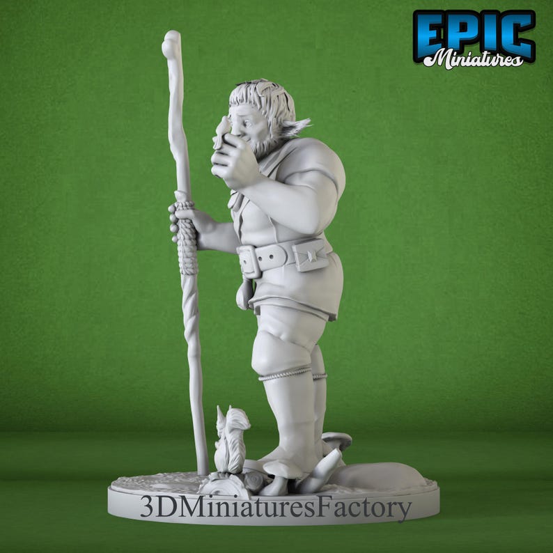 Miniature | Firbolg Druid – 3D Printed Dnd Figure for Tabletop RPG ...