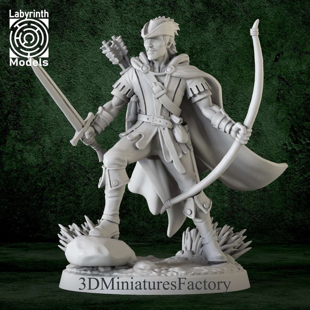 Robin Hood Miniature - Dnd Miniature for Tabletop Games - Premium Dnd ...